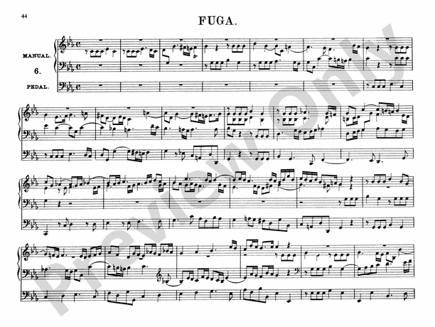Bach: Complete Organ Works, Volume IV: No. 6, Fugue Part - Digital ...