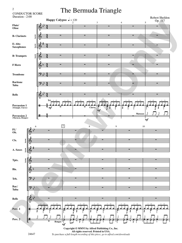 The Bermuda Triangle: Score: Concert Band Score - Digital Sheet Music ...