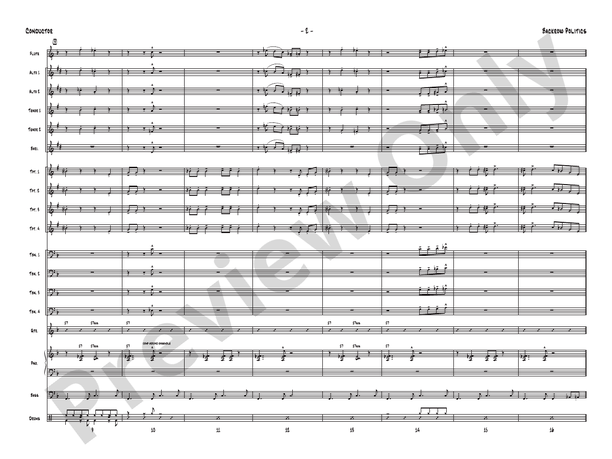 Backrow Politics: Jazz Ensemble Conductor Score & Parts: Gordon Goodwin ... Backrow Politics: Jazz Ensemble Conductor Score & Parts: Gordon Goodwin ...