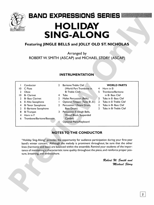 Holiday Sing-Along: Score: Concert Band Score - Digital Sheet Music ...