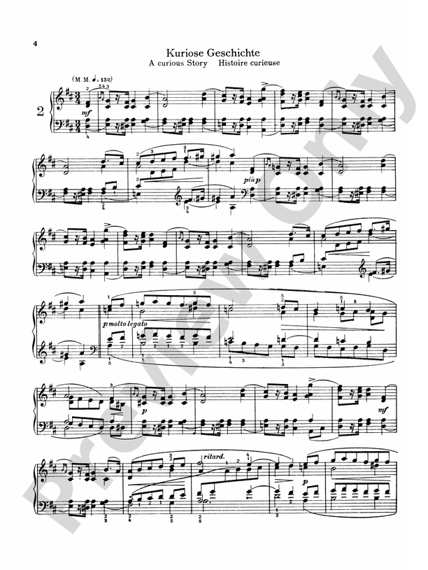 Schumann Scenes From Childhood Op 15 O Curious Story Part Digital