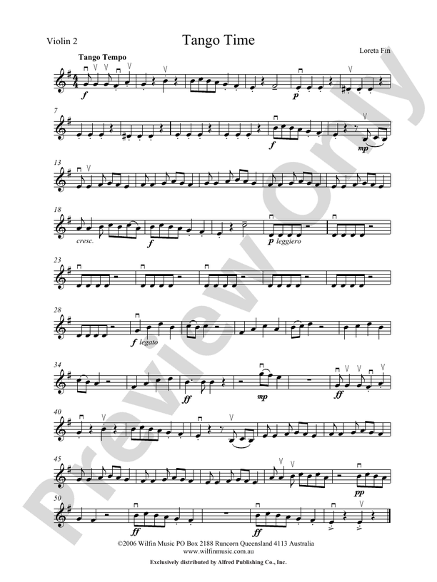 Tango Time: 2nd Violin: 2nd Violin Part - Digital Sheet Music Download