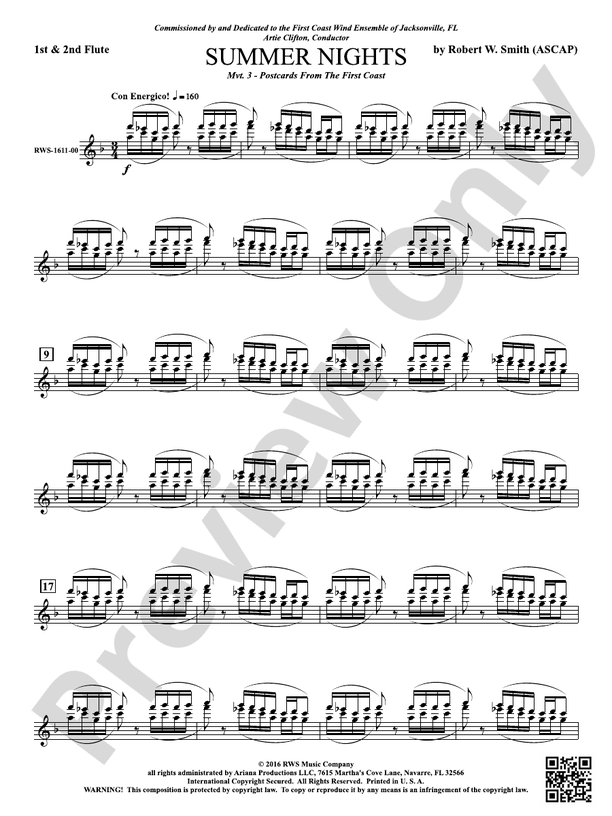 Summer Nights - Mvt. 3 - Postcards from the First Coast: 1st & 2nd ...