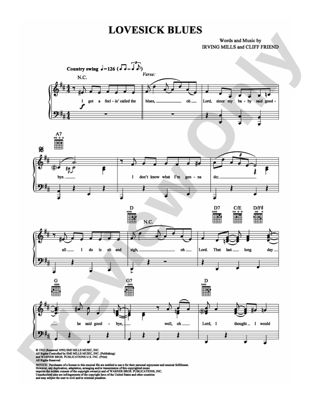 Lovesick Blues: Piano/Vocal/Chords: LeAnn Rimes - Digital Sheet Music ...