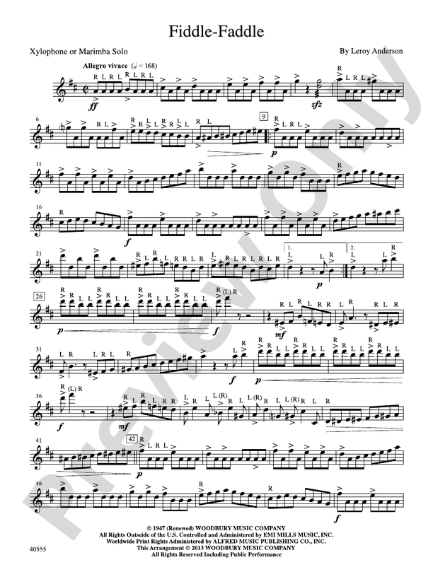 Fiddle-Faddle: Mallets: Mallets Part - Digital Sheet Music Download