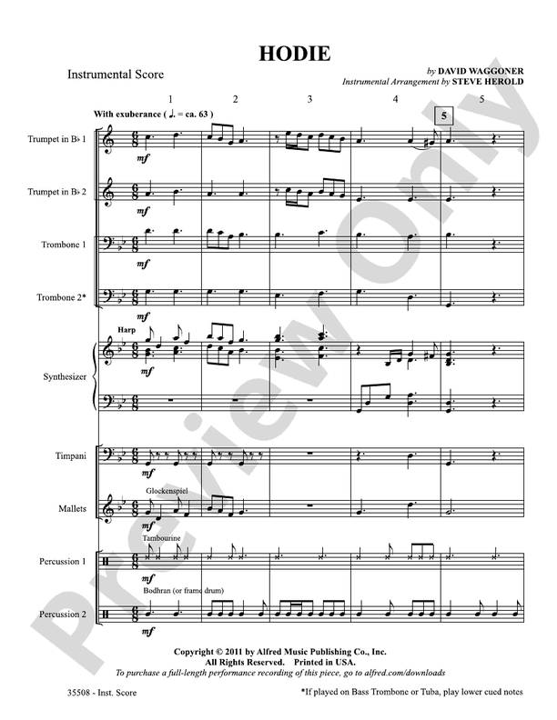 Hodie: Choral Octavo SoundPax: David Waggoner - Digital Sheet Music ...