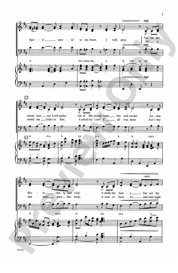 Ev'ry Time I Feel the Spirit: 3-Part Mixed Choral Octavo - Digital ...