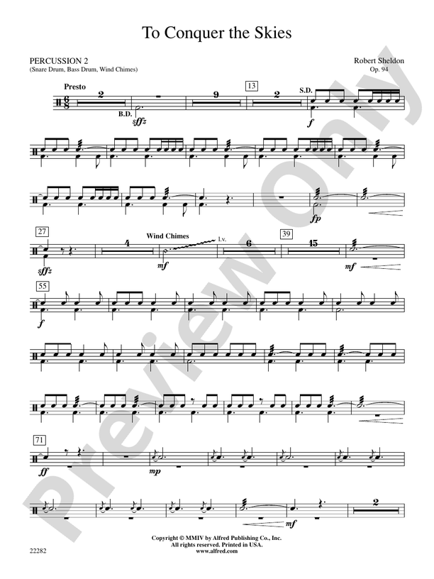 To Conquer the Skies: 2nd Percussion: 2nd Percussion Part - Digital ...
