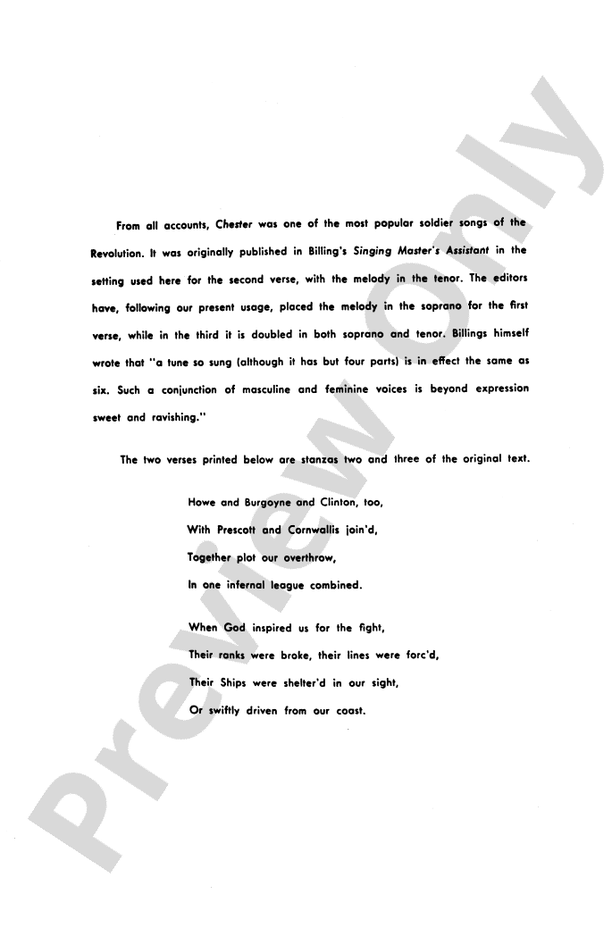 Chester: SATB Choral Octavo: William Billings - Digital Sheet Music ...