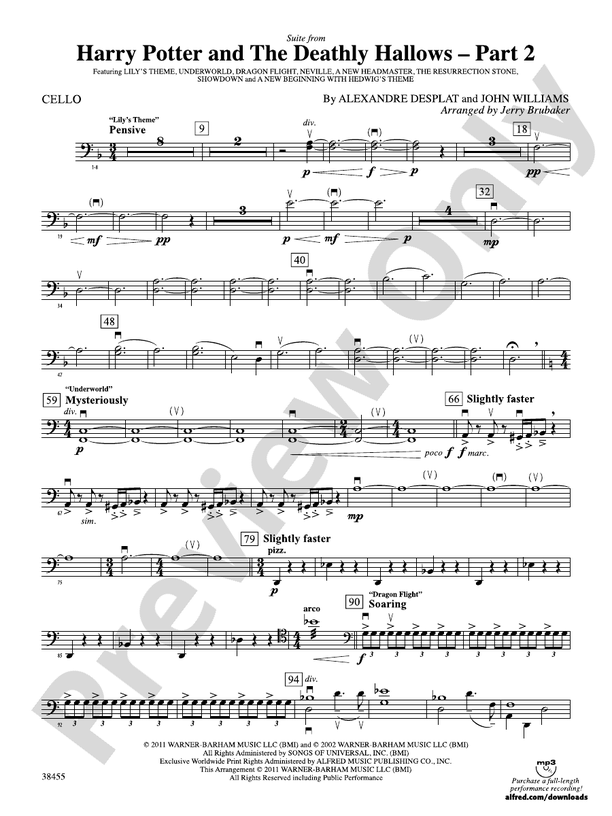 Harry Potter and the Deathly Hallows, Part 2, Suite from: Cello: Cello ...