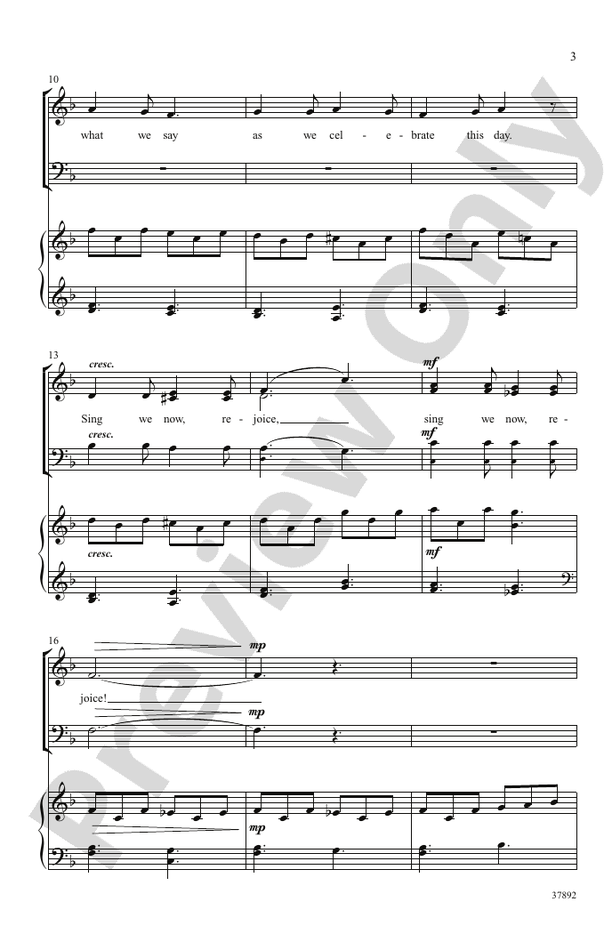 Sing We Now, Rejoice!: 3-Part Mixed (with Opt. Baritone) Choral Octavo ...