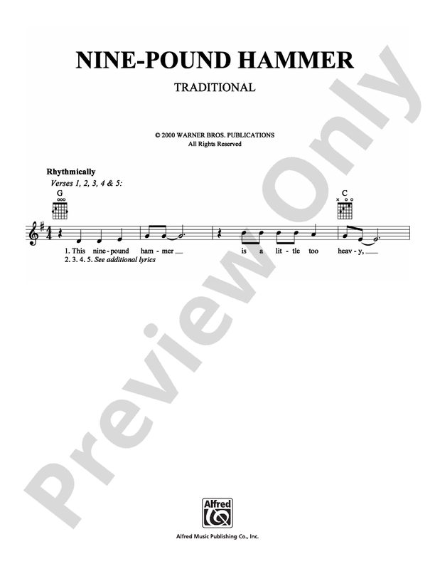 Nine-Pound Hammer: Lead Sheet: Traditional - Digital Sheet Music Download