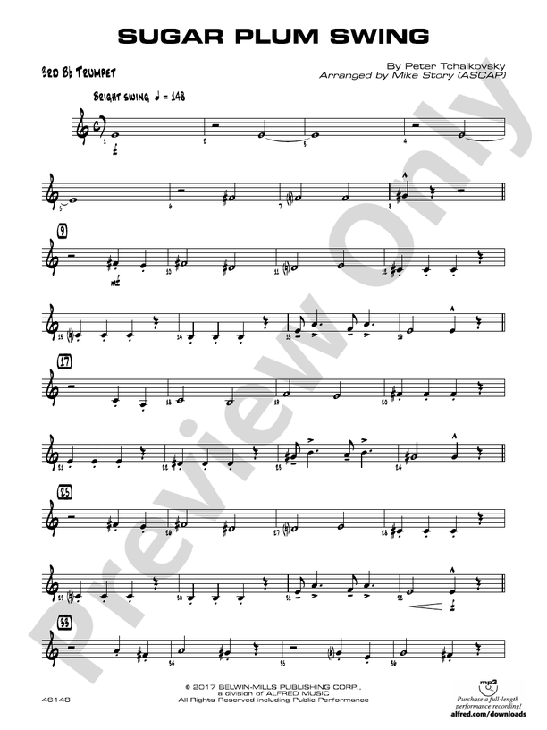 Sugar Plum Swing: 3rd B-flat Trumpet: 3rd B-flat Trumpet Part - Digital Sheet Music Download