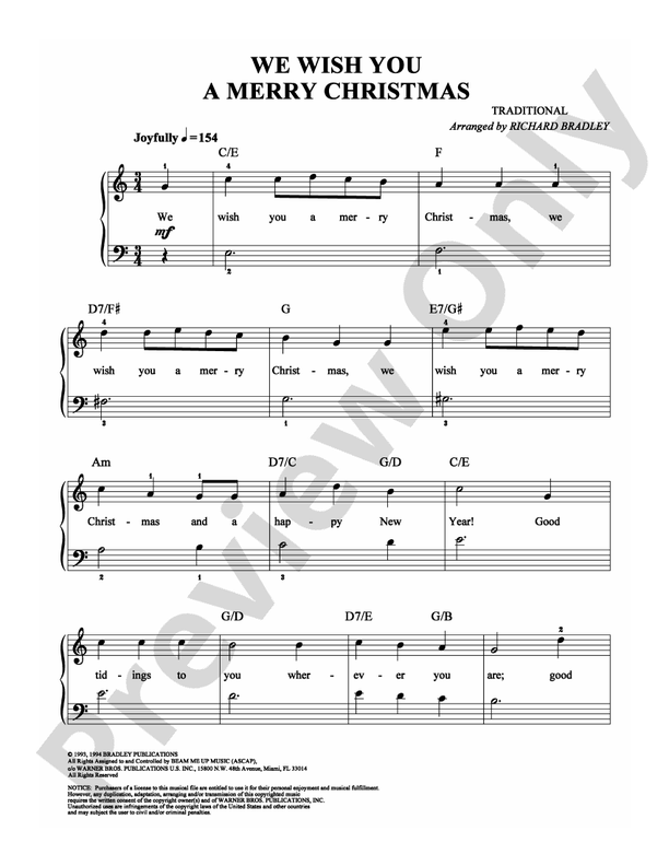 We Wish You a Merry Christmas: Easy Piano: Traditional - Digital Sheet ...