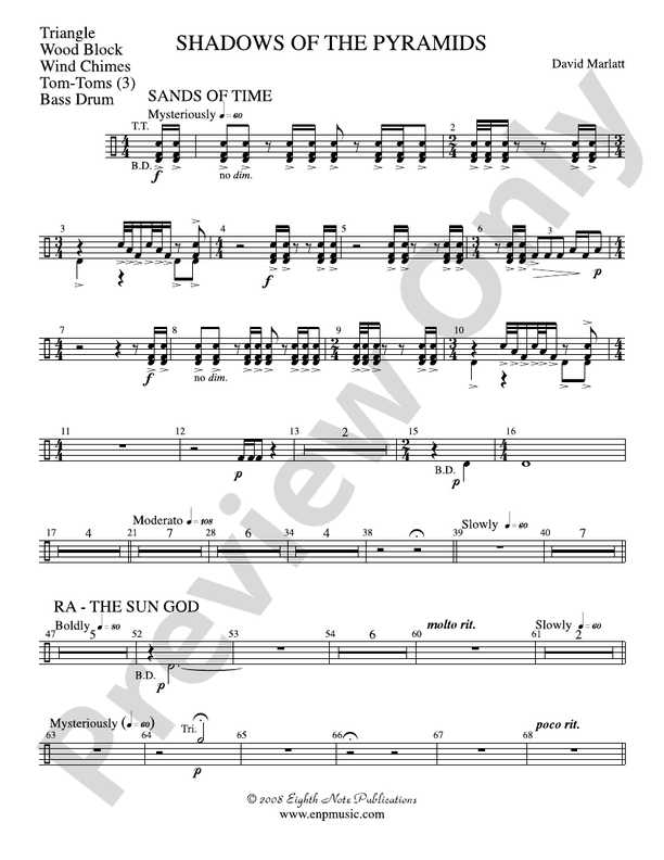 Shadows of the Pyramids: 2nd Percussion: 2nd Percussion Part - Digital ...