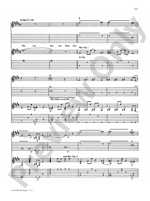 Could This Be Magic: Guitar: Van Halen - Digital Sheet Music Download