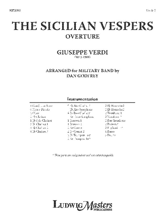 Sicilian Vespers, The: Overture: Concert Band, Ensemble Works Conductor ...