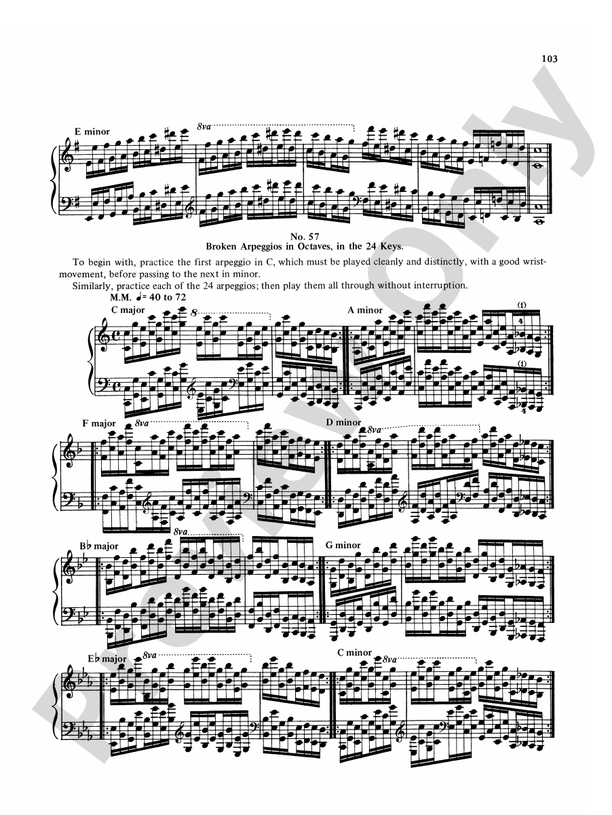 Hanon: The Virtuoso Pianist (Complete): No. 57 Part - Digital Sheet Music Download