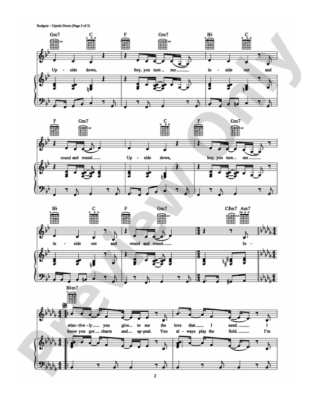 Upside Down: Piano/Vocal/Chords: Diana Ross - Digital Sheet Music Download