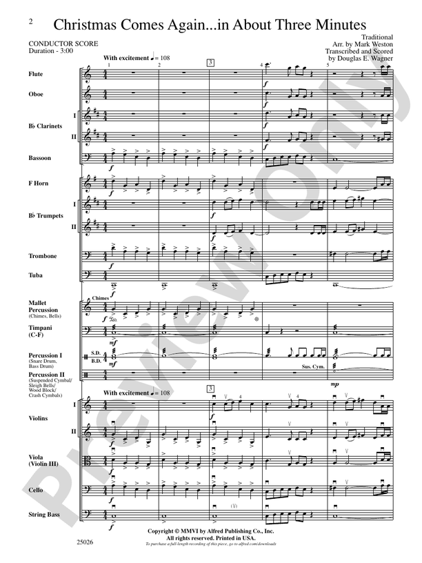 Christmas Comes Again ... in About Three Minutes: Full Orchestra ...