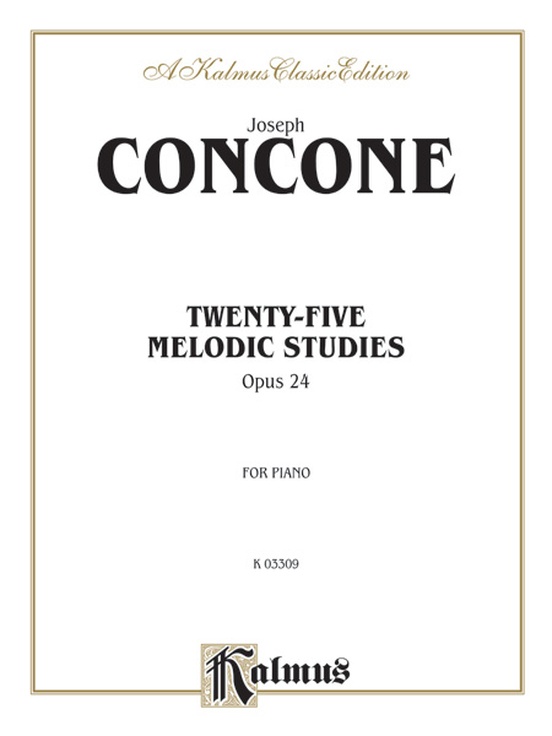 Concone: Twenty-five Melodious Studies, Op. 24: Piano Book: Giuseppe Concone - Digital Sheet ...
