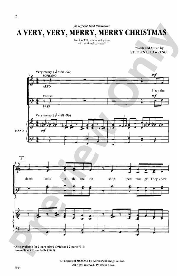 A Very, Very, Merry, Merry Christmas: SATB Choral Octavo: Stephen ...