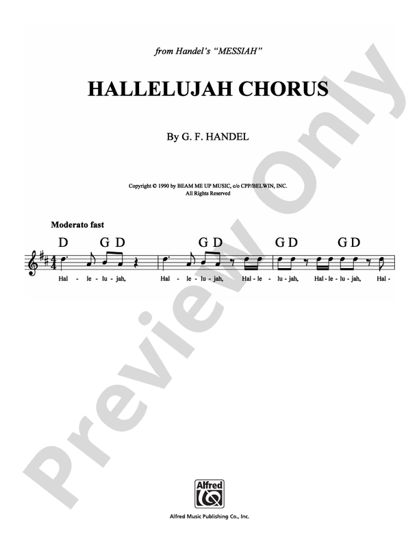 Hallelujah Chorus: Lead Sheet: George Frideric Handel - Digital Sheet ...