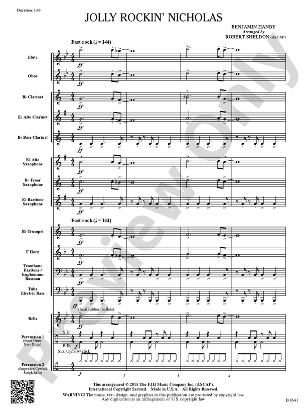 Jolly Rockin' Nicholas: Score: : Benjamin R. Hanby - Digital Sheet ...
