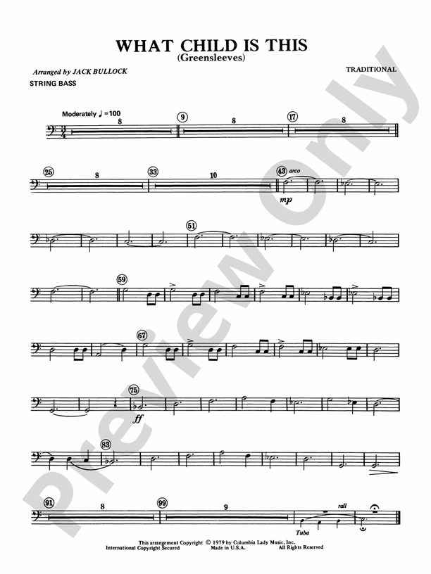 What Child Is This?: Bass 1: Bass 1 Part - Digital Sheet Music Download