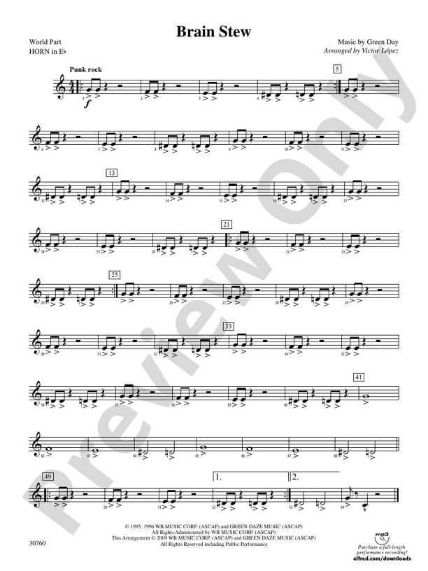 Brain Stew: (wp) 1st Horn in E-flat: (wp) 1st Horn in E-flat World Part ...
