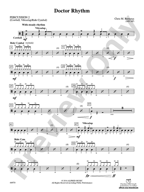 Doctor Rhythm: 2nd Percussion: 2nd Percussion Part - Digital Sheet ...