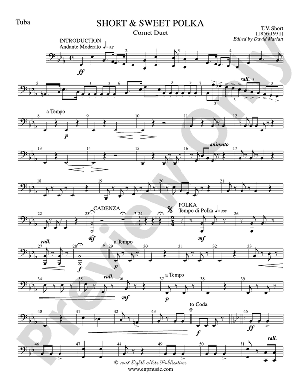 Short and Sweet (Cornet Duet and Concert Band): Tuba: Tuba Part ...