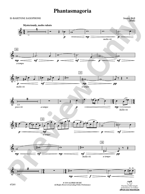 Phantasmagoria: E-flat Baritone Saxophone: E-flat Baritone Saxophone Part - Digital Sheet Music ...