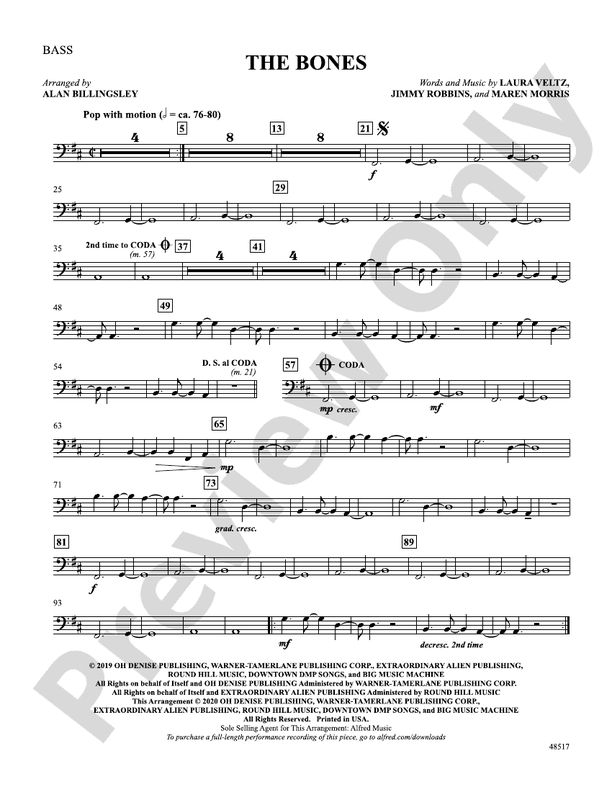 The Bones: String Bass: String Bass Part - Digital Sheet Music Download