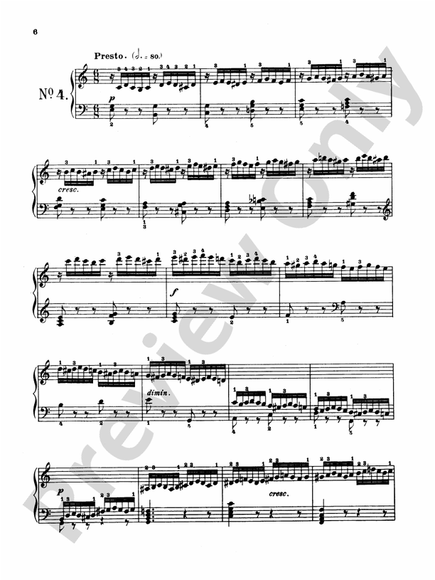 Czerny: School of Velocity, Op. 299 (Complete): No. 4 Part - Digital ...