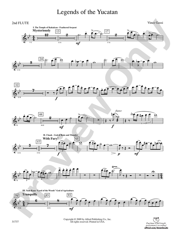 Legends of the Yucatan: 2nd Flute: 2nd Flute Part - Digital Sheet Music ...