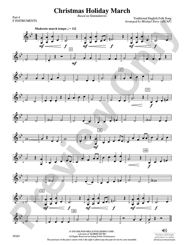 Christmas Holiday March: Part 4 - F Instruments: Part 4 - F Instruments ...