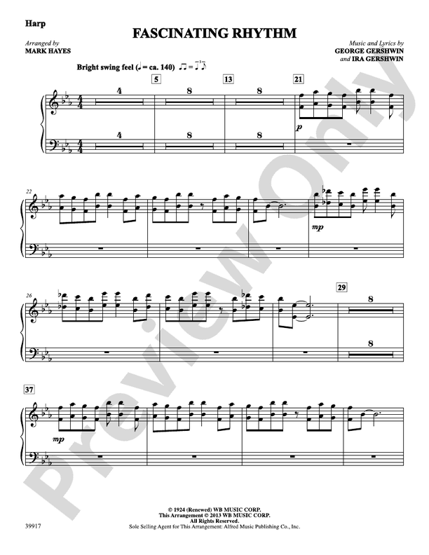 Fascinating Rhythm: Harp: Harp Part - Digital Sheet Music Download