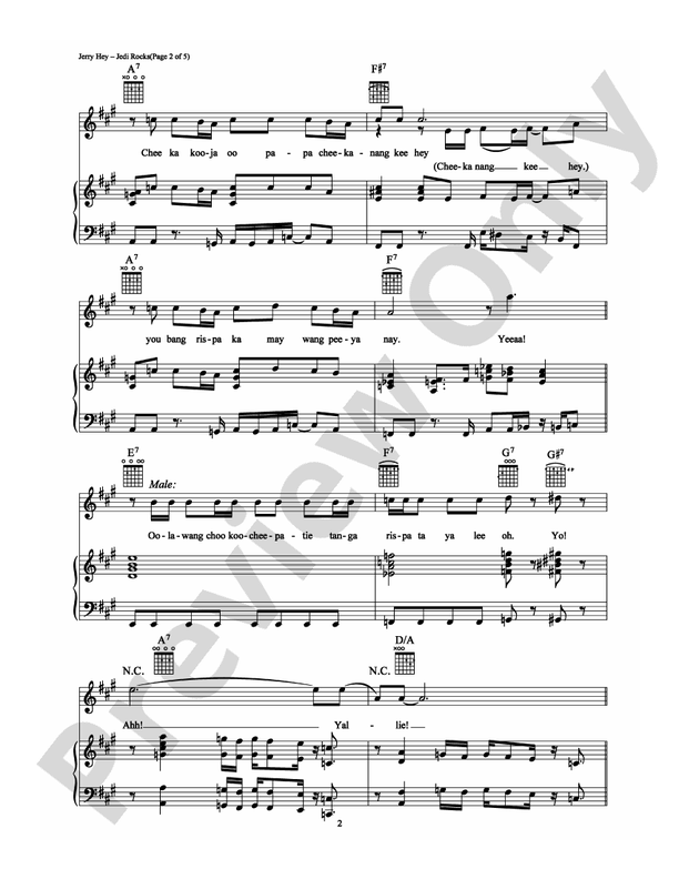 Jedi Rocks: Piano/Vocal/Chords: Jerry Hey - Digital Sheet Music Download