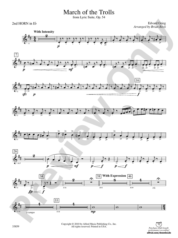 March of the Trolls: (wp) 2nd Horn in E-flat: (wp) 2nd Horn in E-flat ...