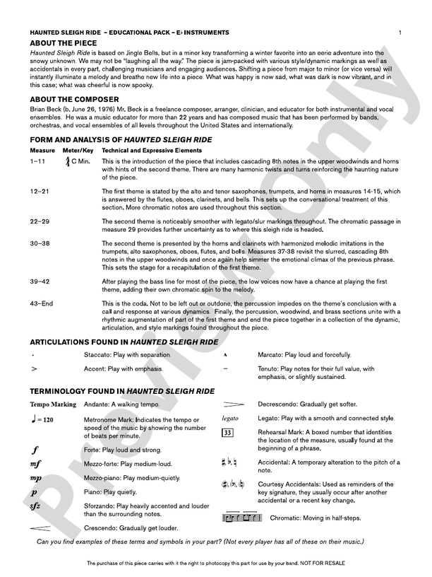 Haunted Sleigh Ride: Eb Educational Pack: Eb Educational Pack Part ...