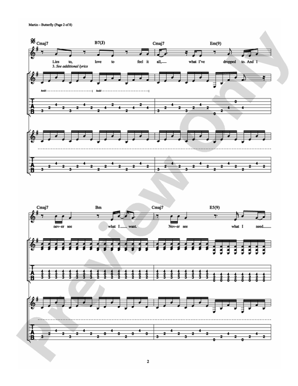 Butterfly: Guitar TAB: Candlebox - Digital Sheet Music Download
