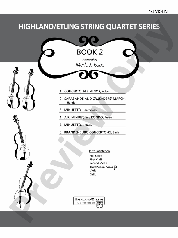 Highland/Etling String Quartet Series: Set 2: 1st Violin: 1st Violin Part - Digital Sheet Music ...