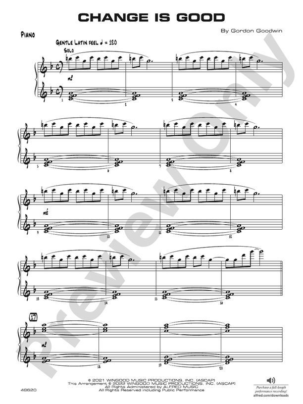 Change Is Good: Piano Accompaniment: Piano Accompaniment Part - Digital ...