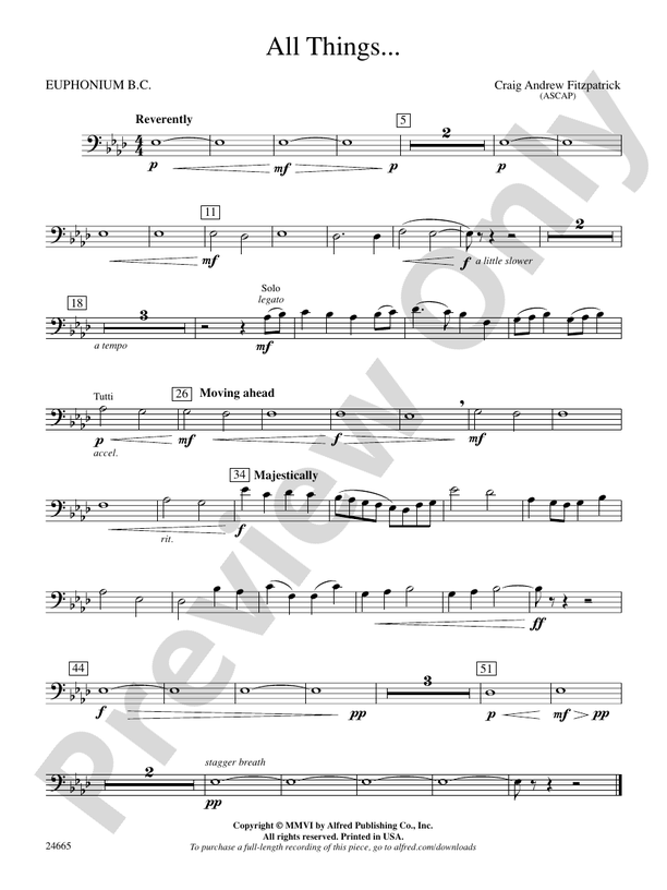 All Things: Baritone B.C.: Baritone B.C. Part - Digital Sheet Music ...