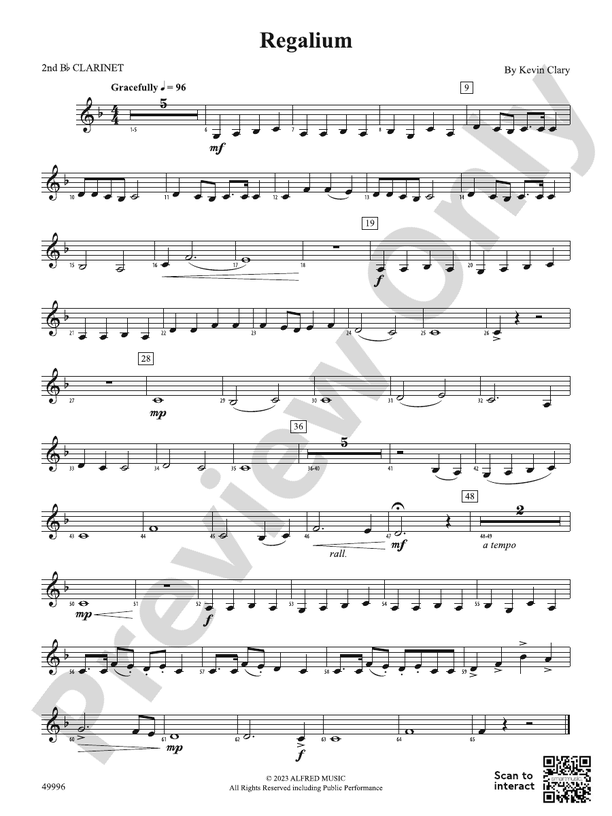 Regalium: 2nd B-flat Clarinet: 2nd B-flat Clarinet Part - Digital Sheet ...