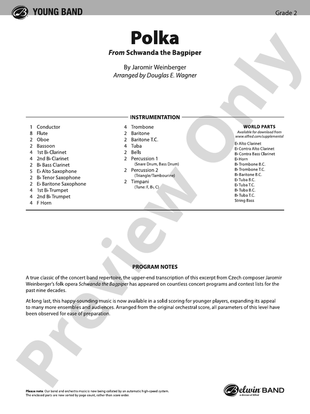 Polka: Score: Concert Band Score - Digital Sheet Music Download