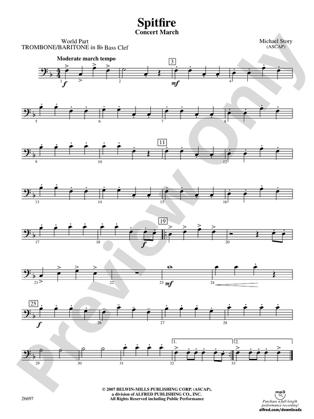 Spitfire: (wp) 1st B-flat Trombone B.C.: (wp) 1st B-flat Trombone B.C ...