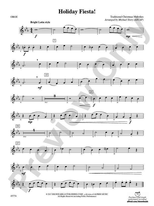 Holiday Fiesta!: Oboe: Oboe Part - Digital Sheet Music Download