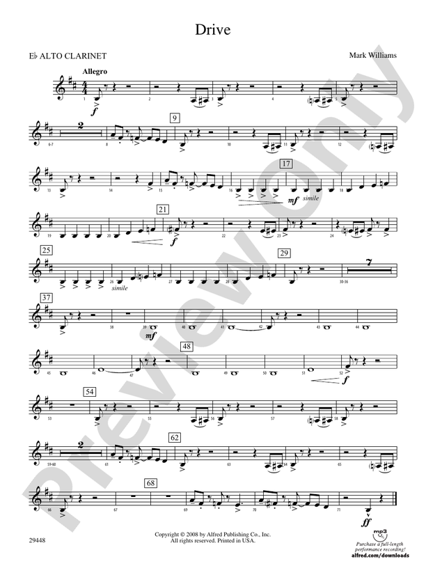 Drive: (wp) E-flat Alto Clarinet: (wp) E-flat Alto Clarinet World Part - Digital Sheet Music ...